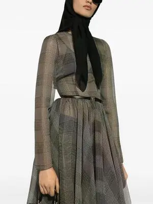 Dolce & Gabbana Prince Of Wales Check Midi Dress