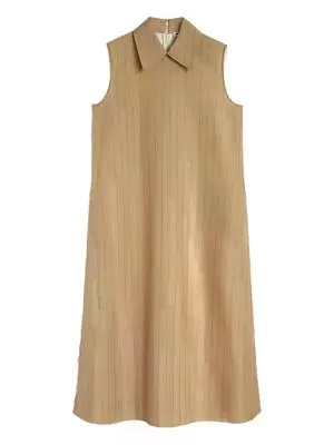 JIL SANDER Pinstriped Midi Dress