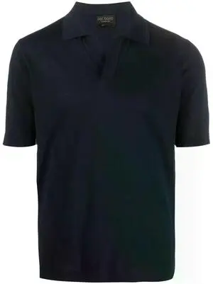 DELL'OGLIO Open-placket Cotton Polo Shirt