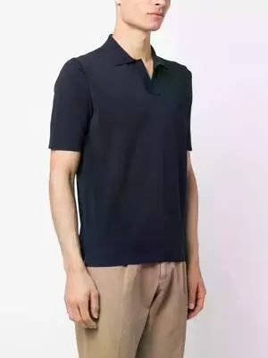 DELL'OGLIO Open-placket Cotton Polo Shirt
