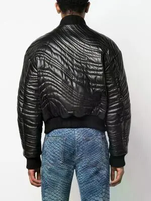 Roberto Cavalli Quilted Leather Bomber Jacket