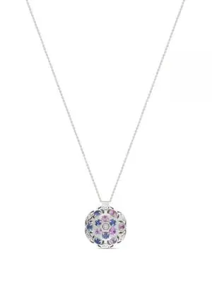 OFFICINA BERNARDI 18kt White Gold Small Damasco Sapphire Necklace - Silver