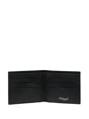 LEATHERSMITH OF LONDON Geometric-pattern Pebbled Leather Wallet