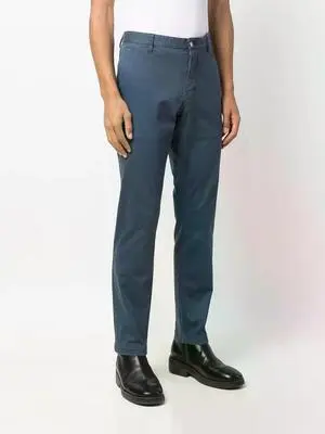 Philipp Plein Hexagon-patch Slim-fit Chinos - Blue