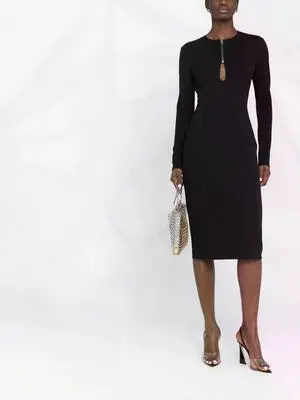 TOM FORD Keyhole Detail Midi Dress