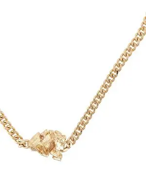 COUP DE COEUR Plated Brass Rock Curb Chain Necklace
