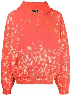 LIBERAL YOUTH MINISTRY Bleach-splash Cotton Hoodie - Red
