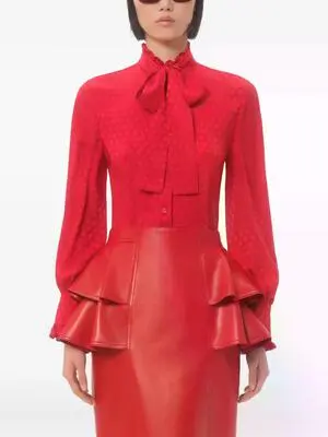 Valentino Garavani Cour De Coeur Print Silk Shirt