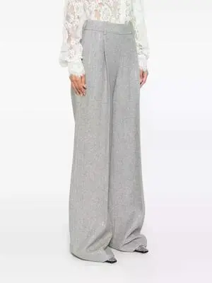 Ermanno Scervino Pinstriped Wool Blend Trousers