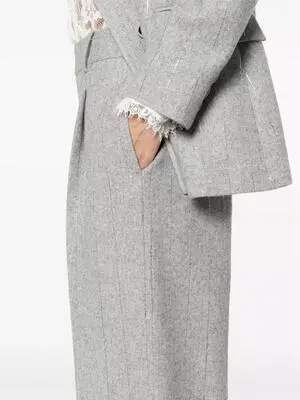 Ermanno Scervino Pinstriped Wool Blend Trousers