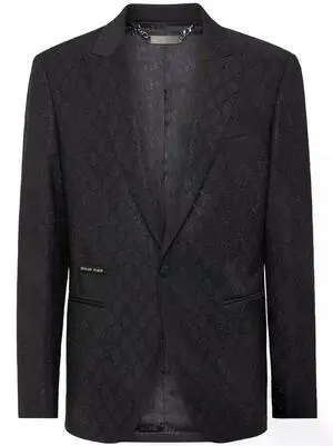 Philipp Plein Monogram-pattern Blazer - Black