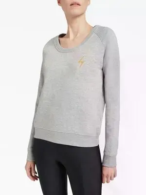 GIUSEPPE ZANOTTI Embroidered Cotton Sweatshirt - Grey