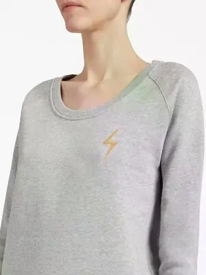 GIUSEPPE ZANOTTI Embroidered Cotton Sweatshirt - Grey
