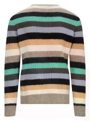 DRUMOHR Striped Wool Jumper - Neutrals
