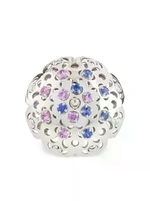 OFFICINA BERNARDI 18kt White Gold Damasco Sapphire Ring - Silver