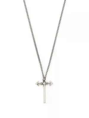 Emanuele Bicocchi Cross Pendant Necklace - Silver