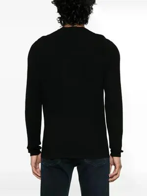 Emporio Armani Textured Crew Neck Long Sleeve Sweater