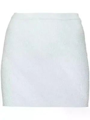 Wardrobe.NYC Towelling-finish Mini Skirt - Blue