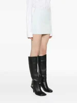 Wardrobe.NYC Towelling-finish Mini Skirt - Blue