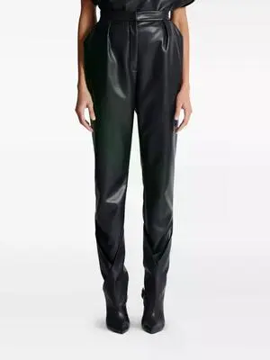 Balmain High-waisted Faux Leather Trousers