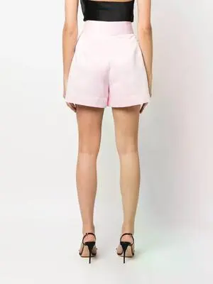 STYLAND High Waisted Satin Finish Mini Shorts - Pink