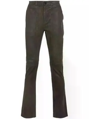 FREI-MUT Leather Straight-leg Trousers