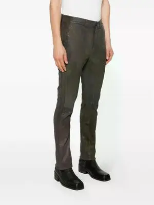 FREI-MUT Leather Straight-leg Trousers