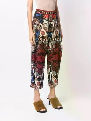 Balmain Abstract Pattern Cropped Trousers