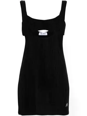 Attico Layered Ribbed Tank Top - Black