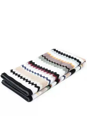Missoni Zigzag-pattern Cotton Bath Mat - White