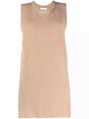 Nanushka Oversized Ribbed-knit Vest - Neutrals