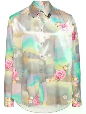 Martine Rose Floral-print Shirt - Grey