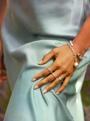 Monica Vinader Nura Crossover Ring In Sterling - Silver