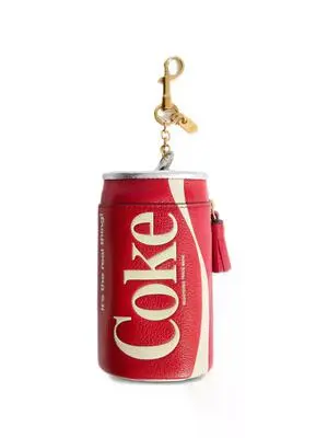 ANYA HINDMARCH Coca Cola Capra Leather Coin Purse In Bright - Red
