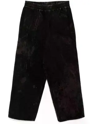STAIN SHADE Cotton Track Pants - Black