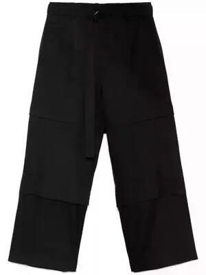 SONGZIO Belted Meta Plated Trousers - Black