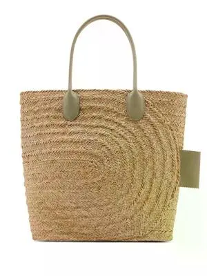Burberry Woven Raffia Tote Bag - Neutrals