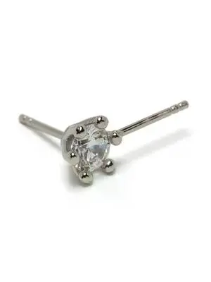D'HEYGERE Double Solitaire Stud Earring - Silver