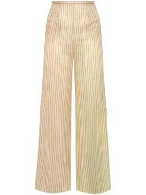 TALLER MARMO Pinstriped Wide Leg Trousers