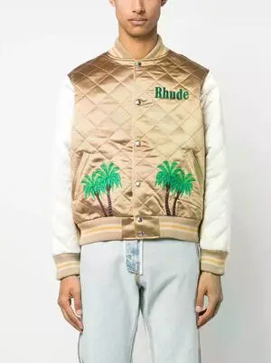 Rhude Satin Quilted Bomber Jacket