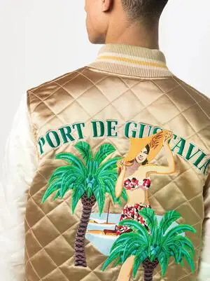 Rhude Satin Quilted Bomber Jacket