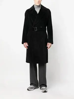 HEVO Belted Ribbed Coat