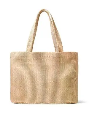JIMMY CHOO East-west Raffia Beach Tote Bag - Neutrals