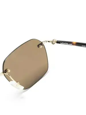 Montblanc Logo-plaque Square-frame Sunglasses