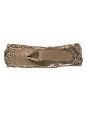 Eleventy Braided Leather Belt - Neutrals