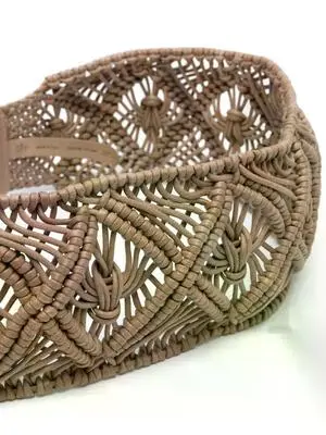 Eleventy Braided Leather Belt - Neutrals