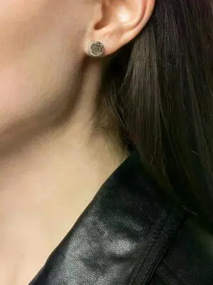 PARTS OF FOUR Single Diamond-encrusted Stud Earring