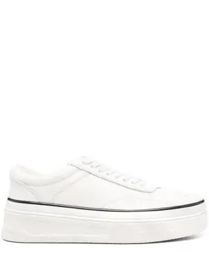 JIL SANDER Calf Leather Platform Sneakers - White