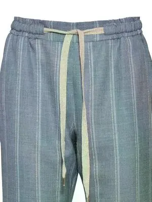 BARBA NAPOLI Striped Drawstring-waist Trousers