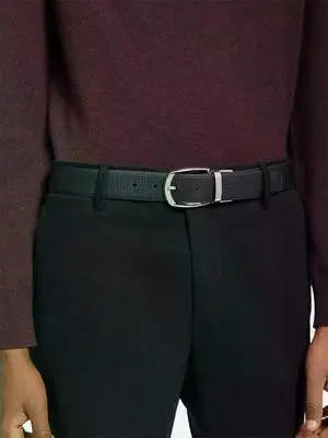 Zegna Leather Logo-engraved Belt